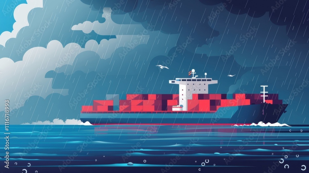 A cargo ship is forced to reroute due to a tropical storm highlighting ...