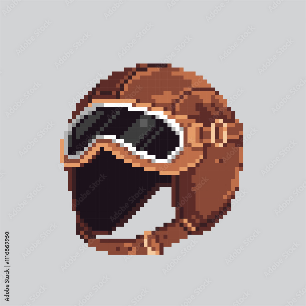 Pixel art illustration Pilot Hat. Pixelated Captain Head Gear. Pilot ...