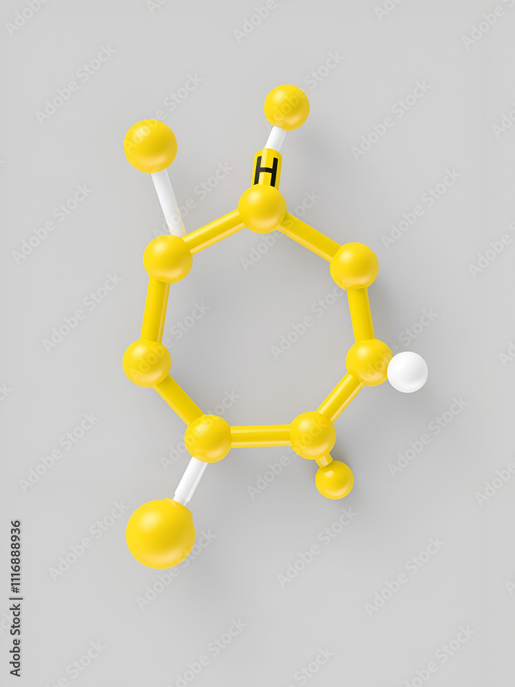 maltose molecule 3d rendering, flat molecular structure with chemical ...