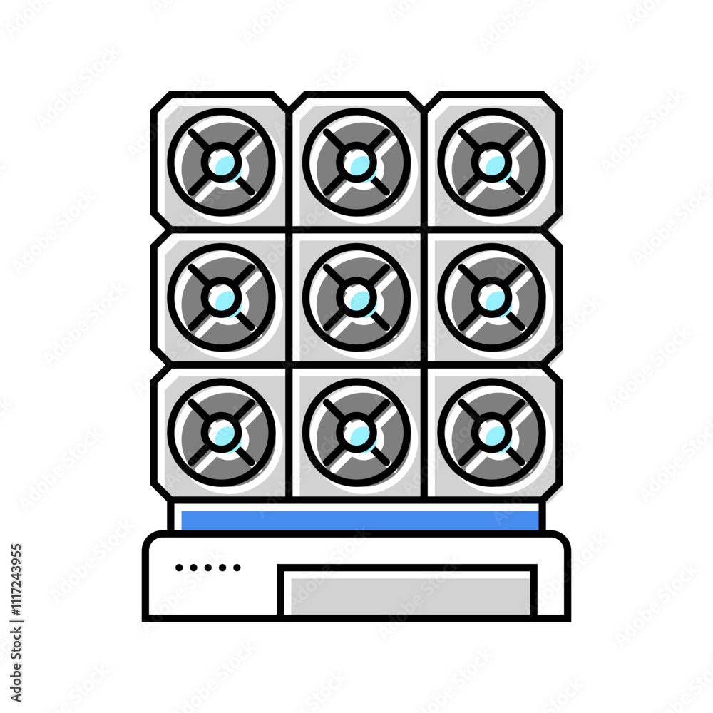 co capture devices carbon color icon vector. co capture devices carbon ...