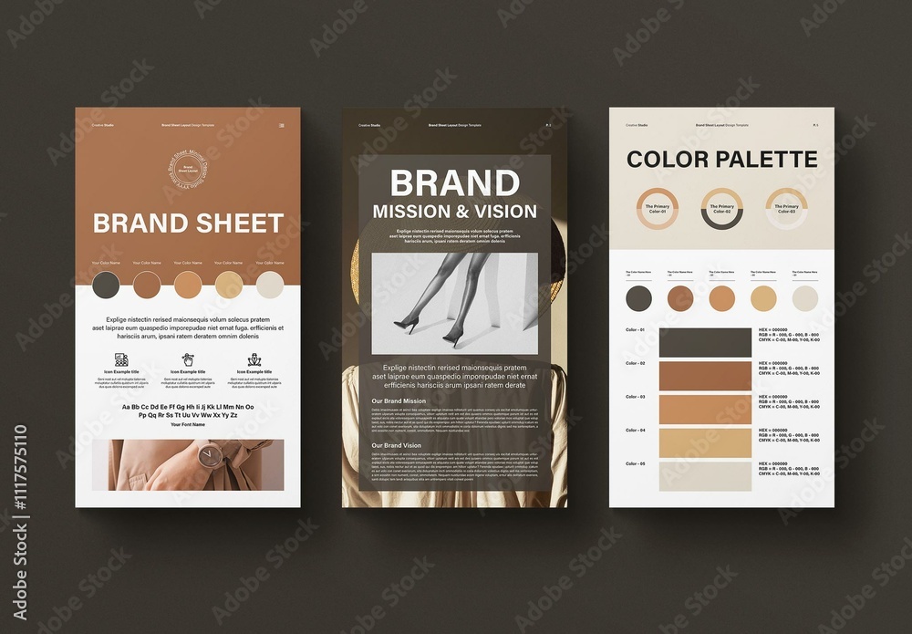 Brand Sheets Layout Design Presentation Template Stock Template | Adobe ...
