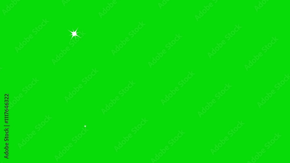 twinkle star green screen background video. Glowing stars on ...