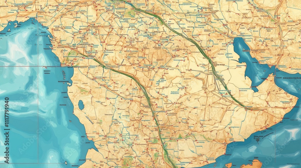 Simplified outline map of Palestine, with major roads and ...