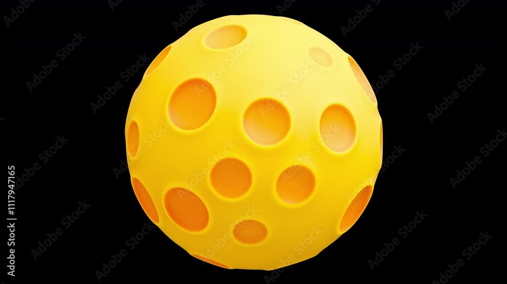 Cartoon yellow full moon. Cheese moon planet or asteroid with surface ...