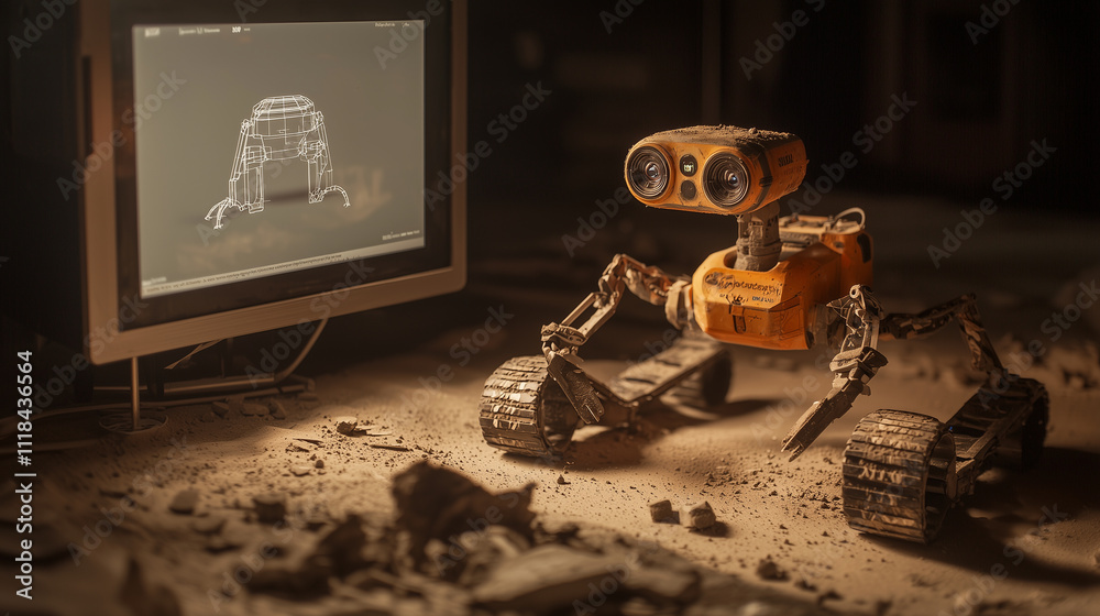 The robot prototype, designed for search and rescue, has durable treads ...