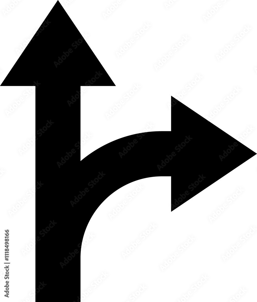 Detour icon. Detour sign. Avoiding an obstacle on the right or left ...