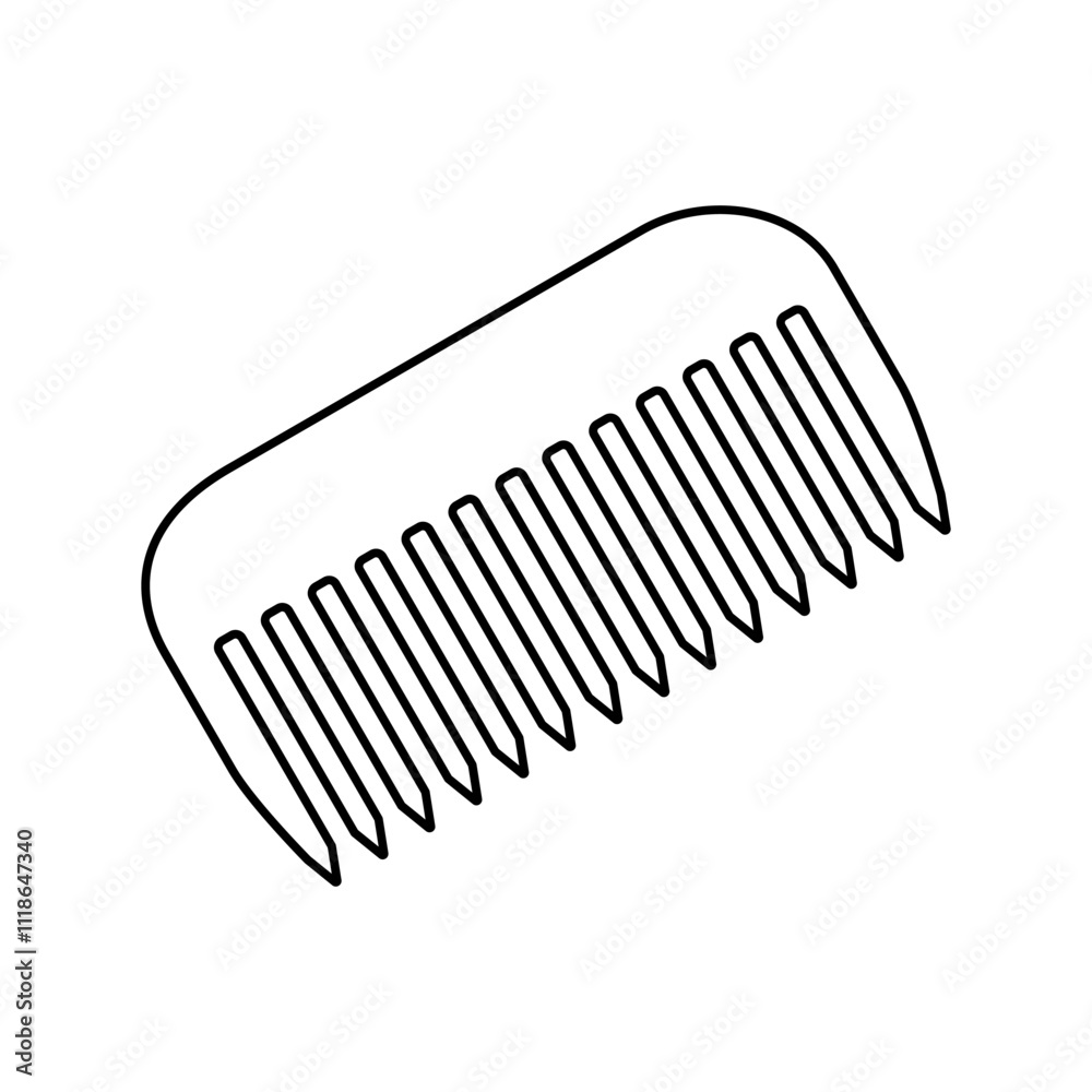 hair comb icon, flat style pictogram icon for mobile app ui or ux ...