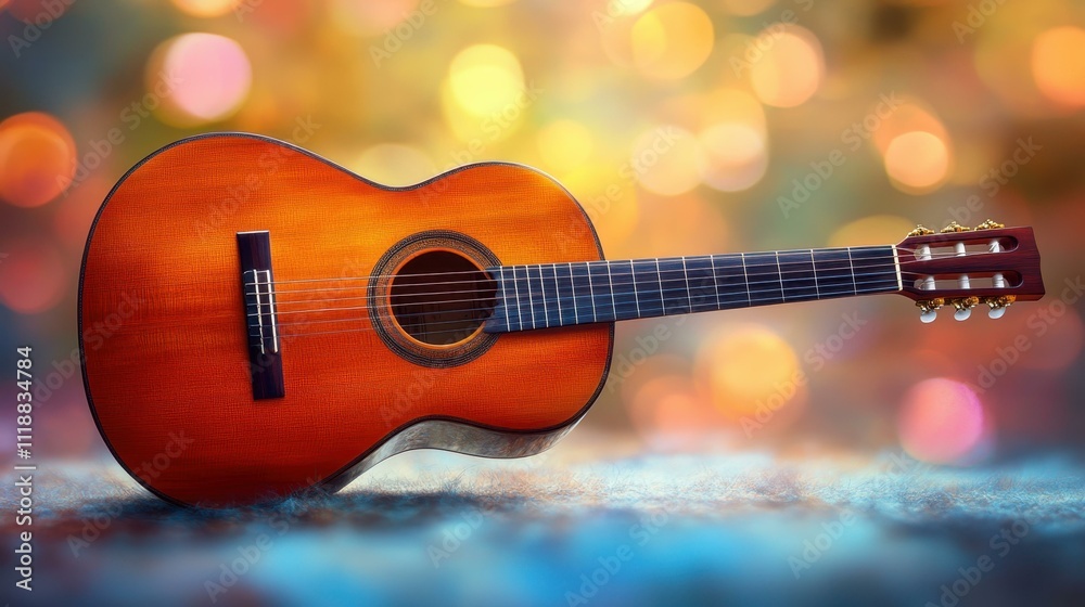 Musical Instruments Guitar A stringed instrument with a wooden body and ...