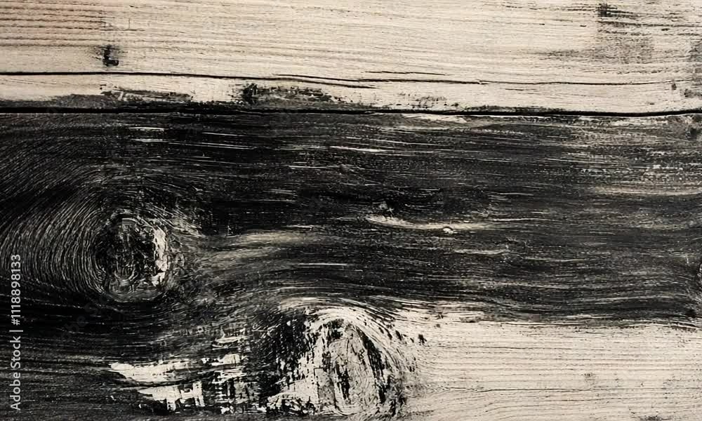 Distressed Wood Texture: Black and White Wooden Plank Background 素材庫影片 ...