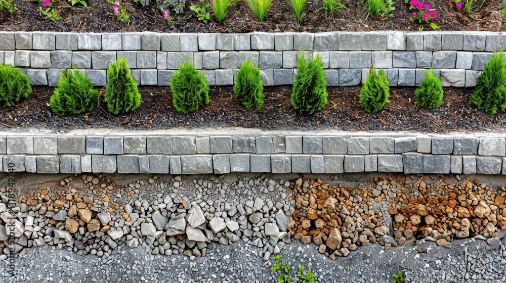 Retaining Wall: A structural wall designed to retain soil, often used ...
