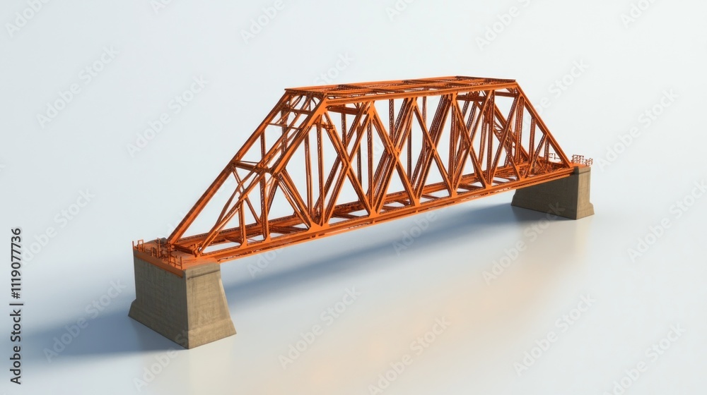 Bridge truss assembly, engineering analysis with force distribution in ...