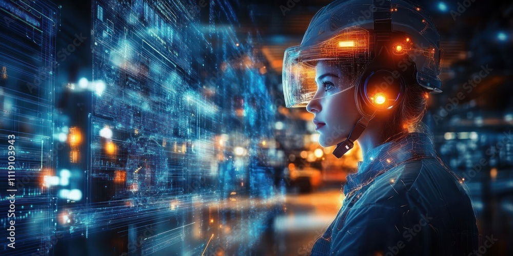 Futuristic Industrial Automation With Ai Machine Learning Digital Twins