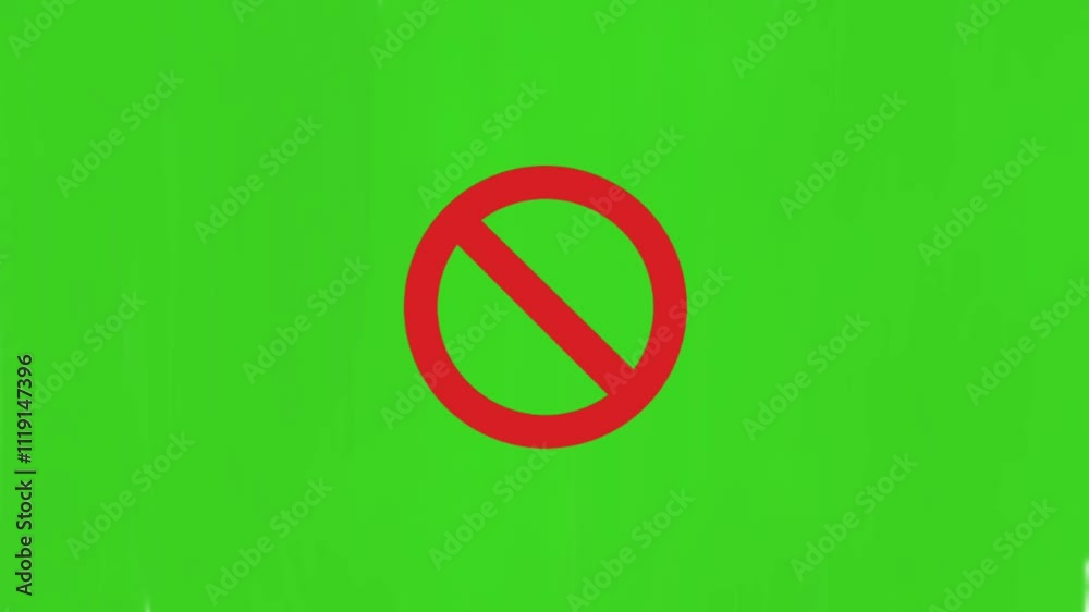 Stop Sign Animation On Transparent Background Or Green Screen Stock ...