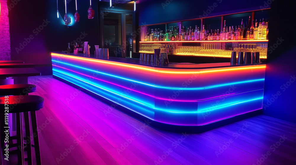 Realistic set of rainbow LED stripes isolated on transparent background ...