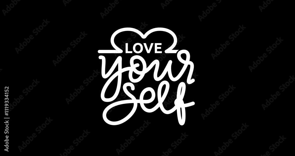 Love Your Self Text Animation - Handwritten Calligraphy Animated with ...