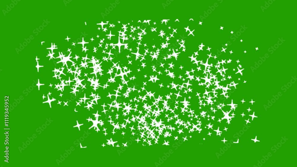 winkling stars animation, green screen video. twinkling starry night ...