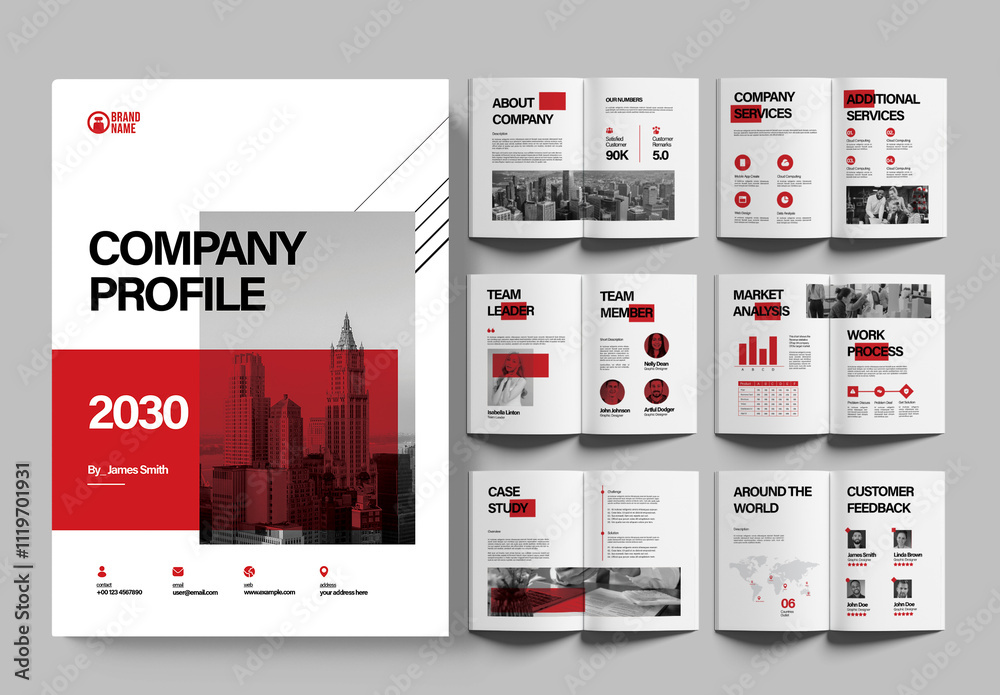 Company Profile Layout Stock Template | Adobe Stock
