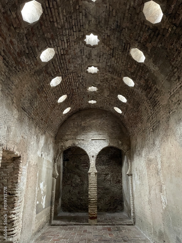 Poster Historic Bathhouse with Unique Star-Shaped Ceiling Design – Wall ...