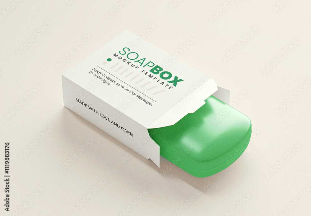 White Soap Box Mockup Stock Template | Adobe Stock