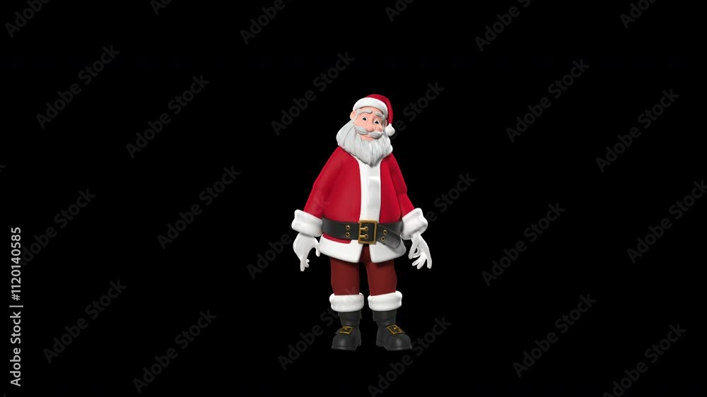 3D Animation of Santa Claus Partying And Dancing Happily With Throwing ...