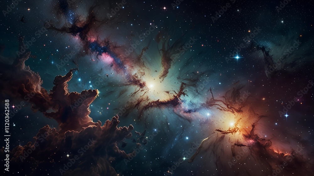 Beautiful stars in space abstract background. Stock Photo | Adobe Stock
