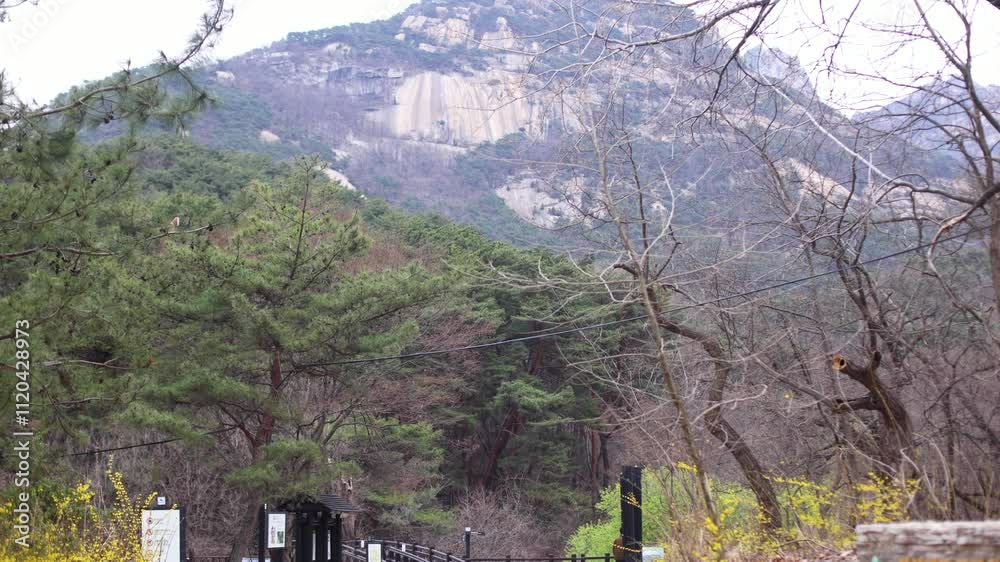 Bukhansan National Park, Seoul, Gyeonggi-do, South Korea, spring ...