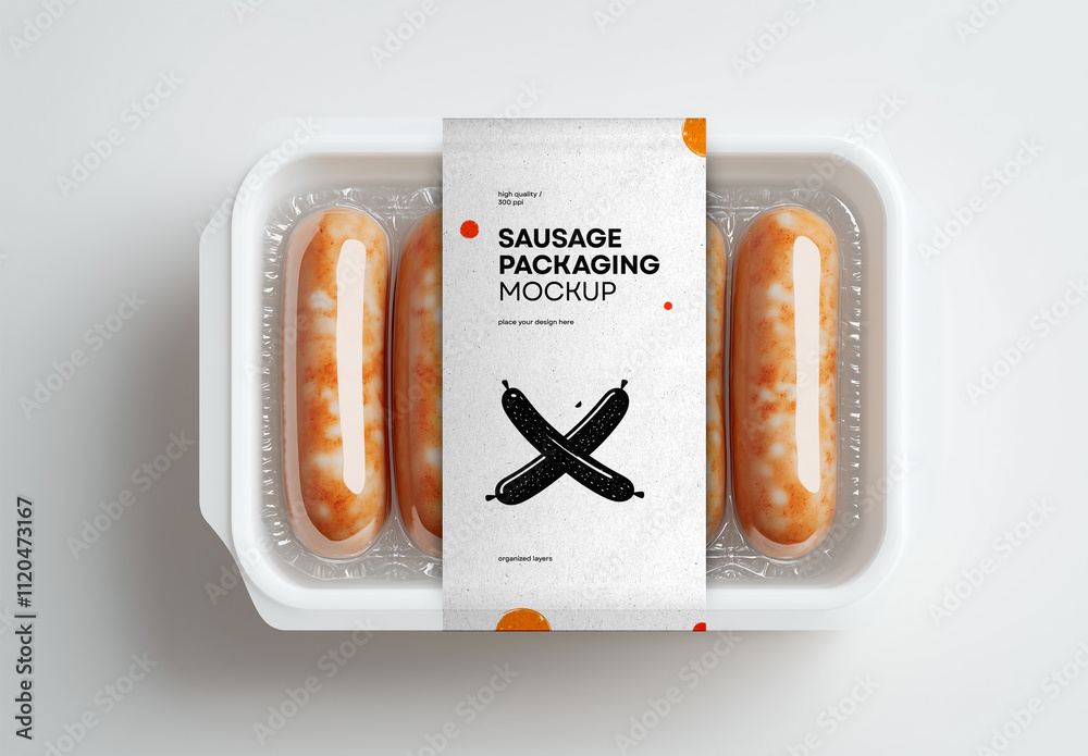 High-Quality Sausage Package Mockup – AI-Generated Design Featuring ...