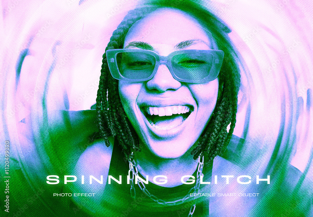 Spinning Blur Image Effect Mockup Stock Template | Adobe Stock