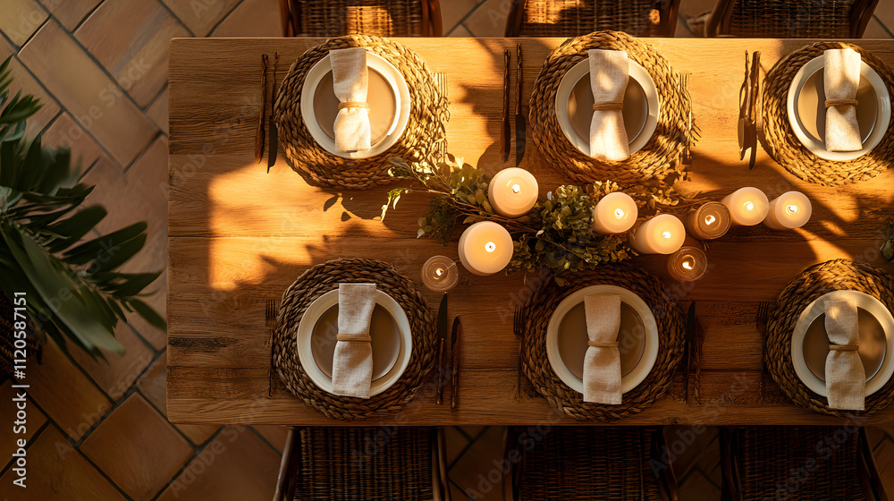 Elegant Dining Table Setting with Mocha Mousse Color Accents for 2025 ...