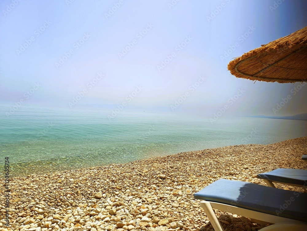 Kakia skala pebble beach. Calm crystal clear waters. A hidden gem near ...