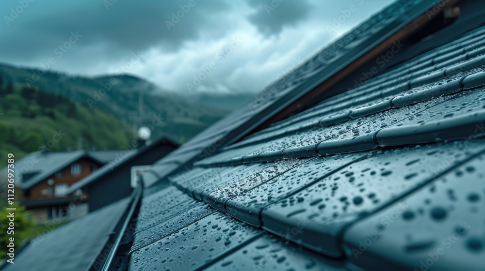 Roof Valley: The intersection of two sloping roof sections, designed to ...