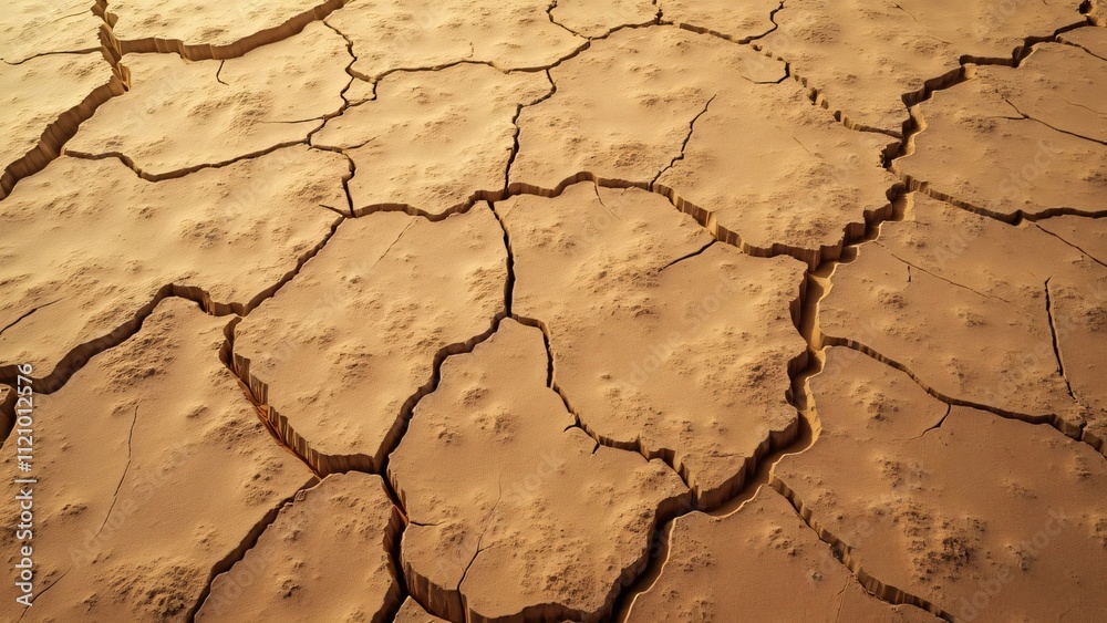 High-Resolution Photorealistic Desert Ground Texture, Aerial View of ...