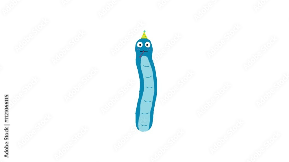 2d cartoon snake animation 4k. snake icon animation. Animation of a ...