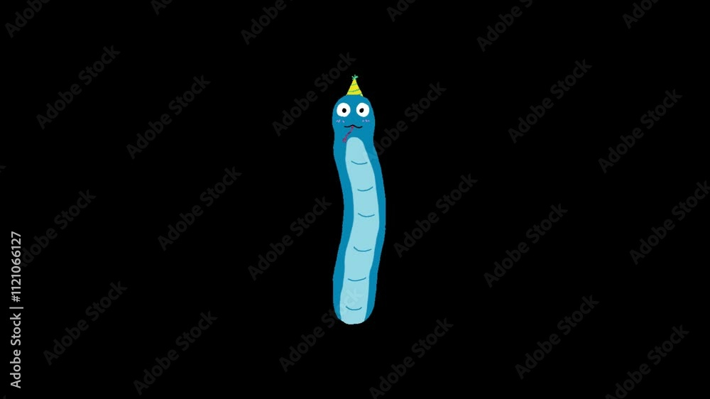 2d cartoon snake animation 4k. snake icon animation. Animation of a ...