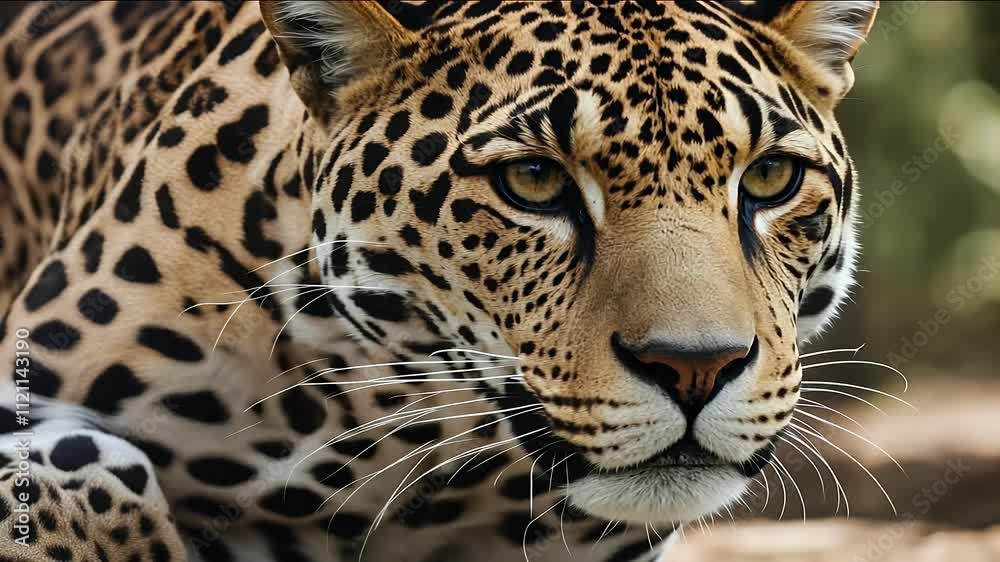 jaguar panthera onca olated white backgrond animal 4k cat wild jungle ...