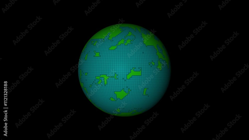 Rotating planet Earth from outer space on green screen Seamless Looped ...