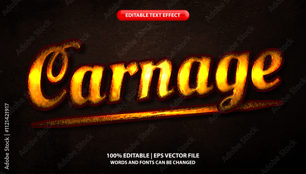 Fiery Text Effect: Carnage - A fiery text effect that evokes a sense of ...