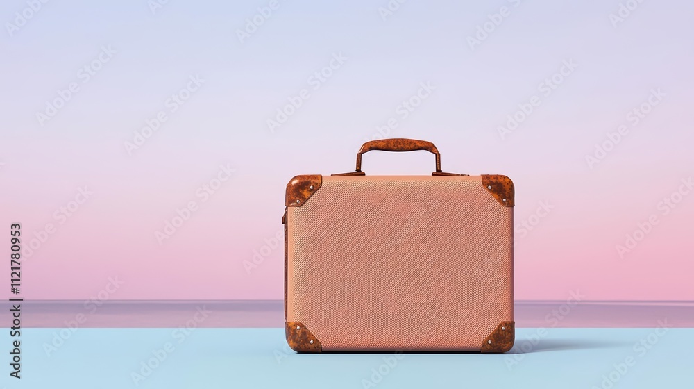 Industrial suitcase design with rust details, juxtaposed against soft ...