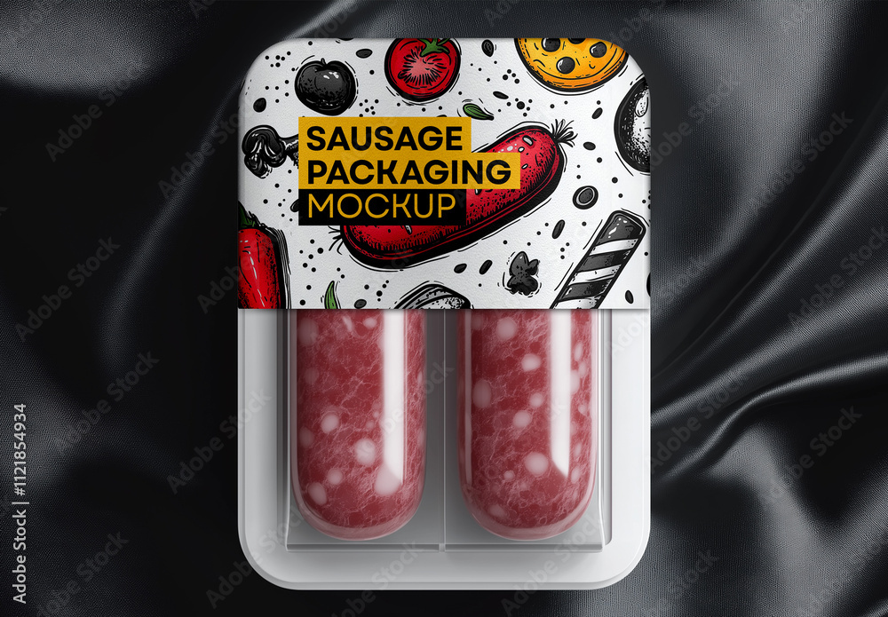 High-Quality Sausage Package Mockup – AI-Generated Design Featuring ...