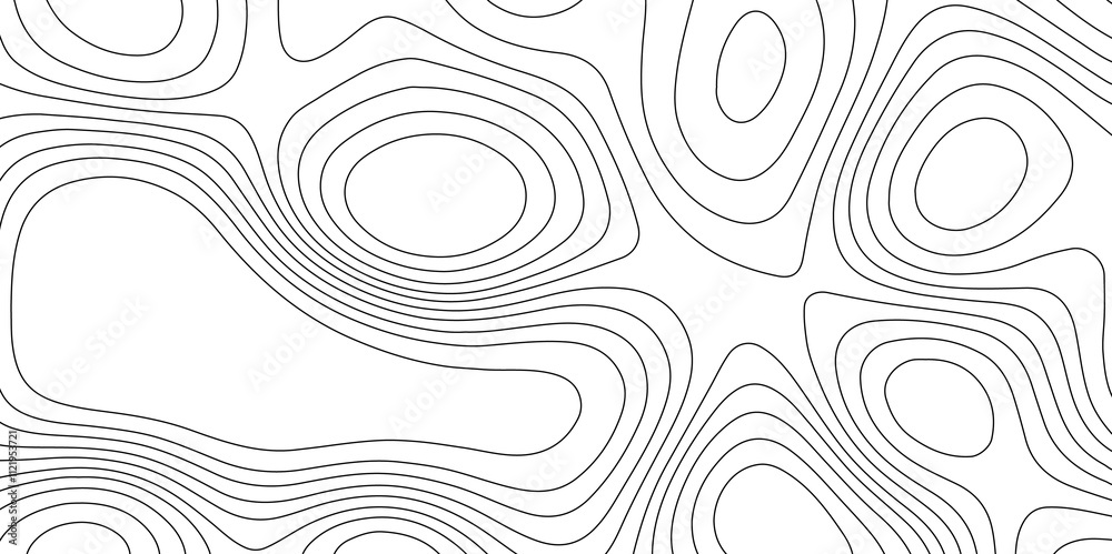 Topography and geography mountain relief cartography line contour map ...