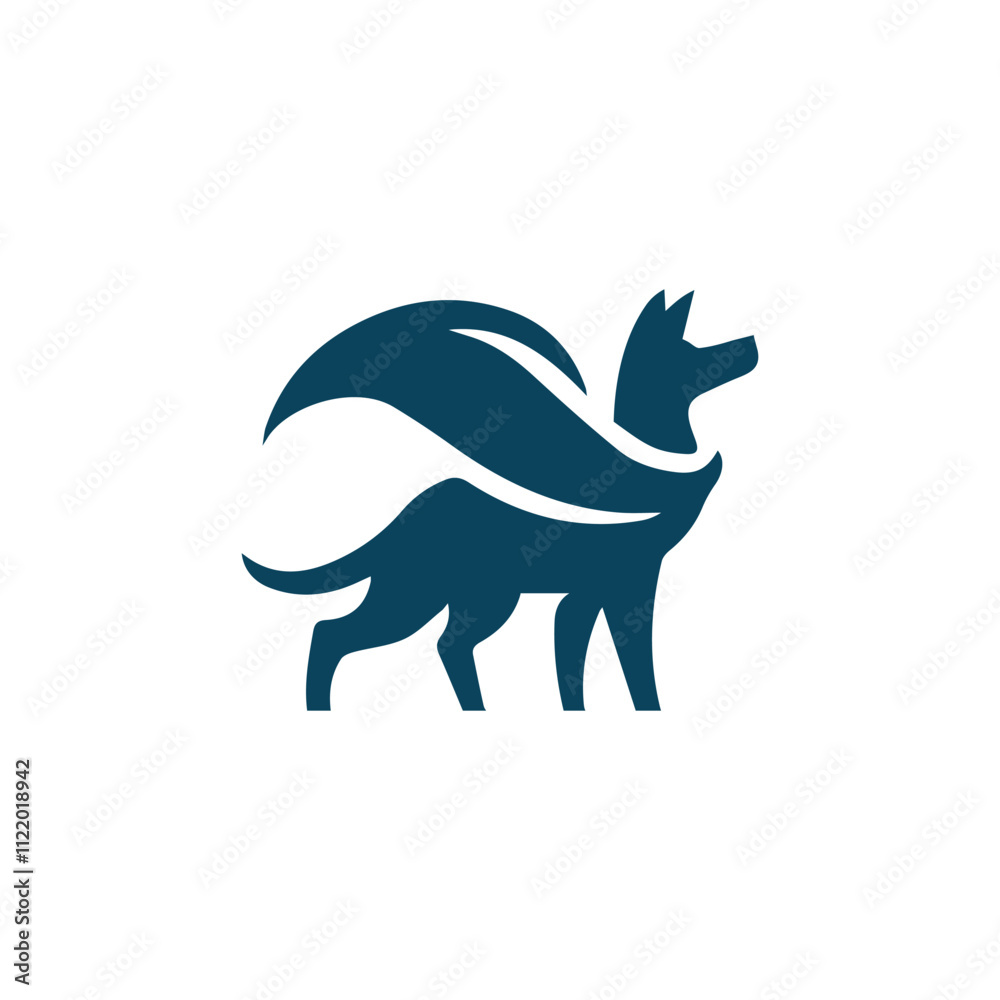 simple Dog logo vector icon illustration, Dog icon Vector illustration ...