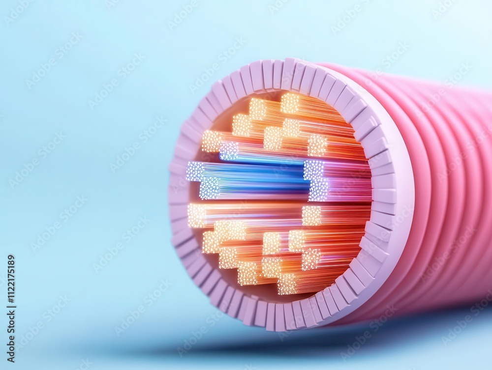 Diagram showing the light refraction principle inside a fiber optic ...