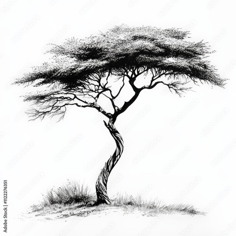 tree, nature, draw, vector, branch, illustration, leaf, plant ...