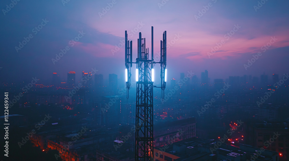 Advanced wifi antenna city, seamless wireless telecommunication ...