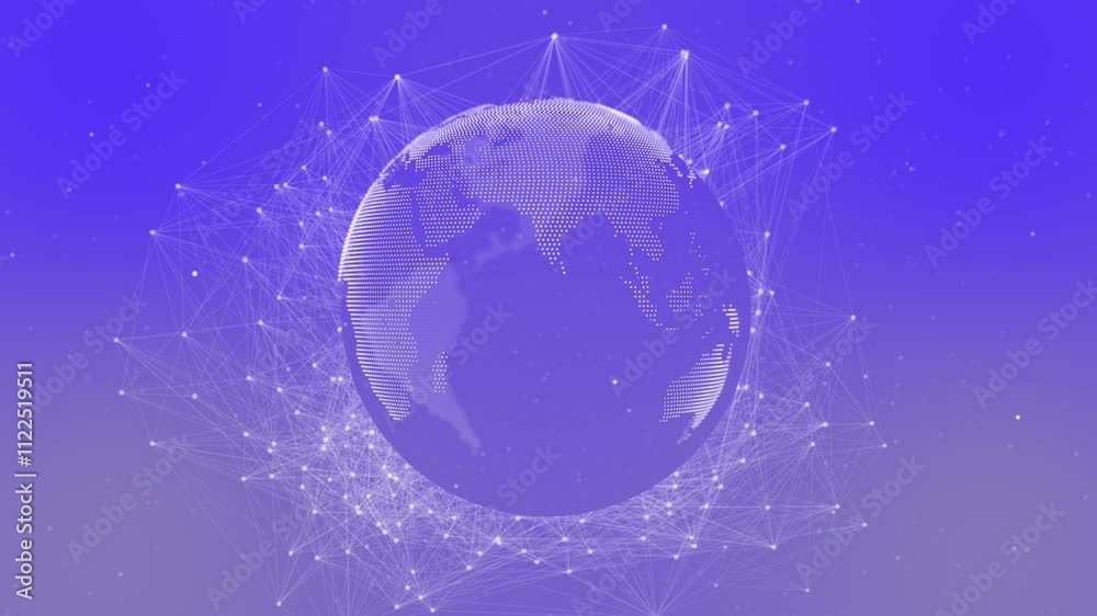 3D Cyber Digital Globe World, Futuristic Virtual reality Animation ...