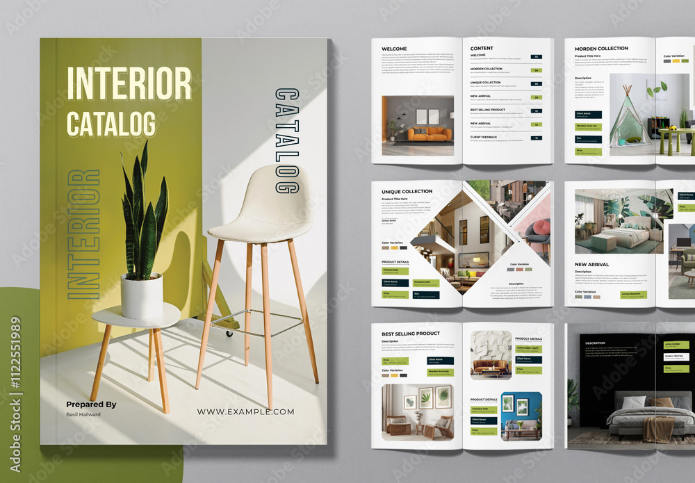 Interior Product Catalog Layout Stock Template | Adobe Stock