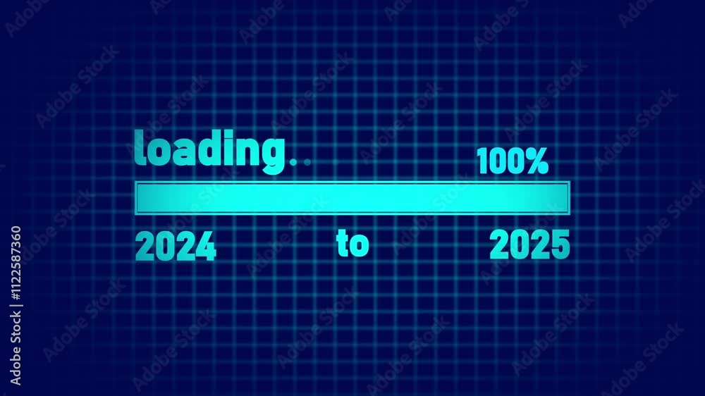 Loading bar animation 2024 to 2025 loading concept. Year change concept ... Loading bar animation 2024 to 2025 loading concept. Year change concept ...