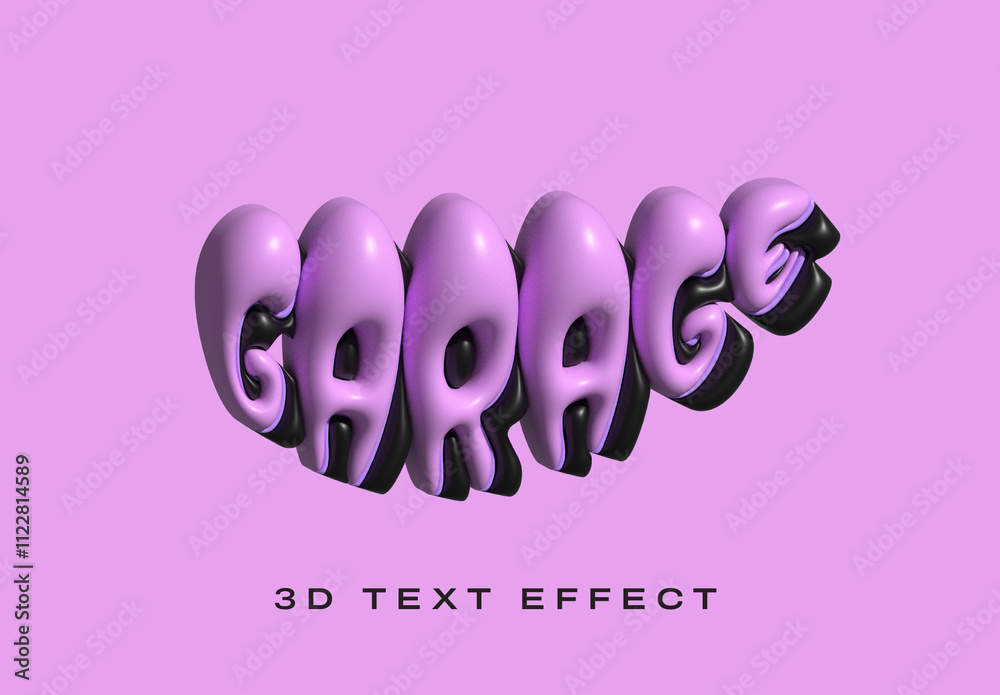 3d Text Effect Design Template Stock Template Adobe Stock