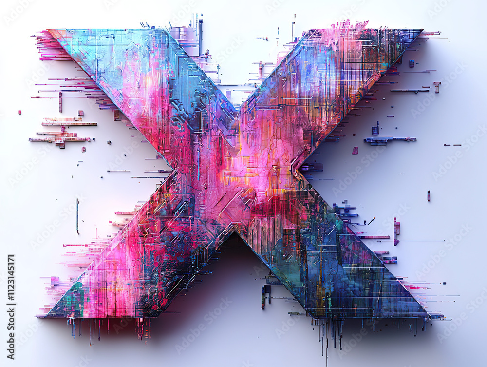 3D font, letters, alphabet, technology, modern, stylish, futuristic ...