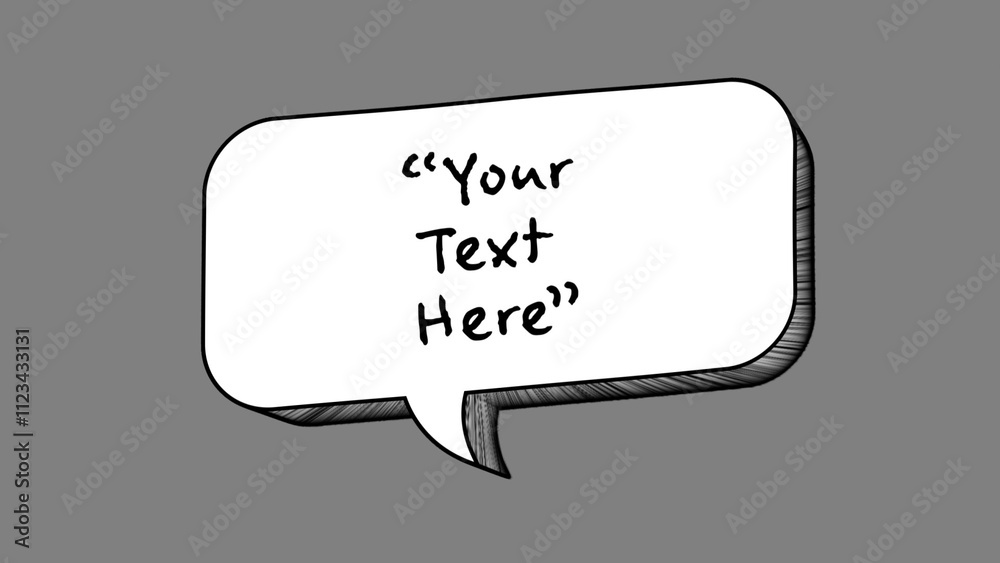 Comic Cartoon Text Bubble Title Text Template Stock Template | Adobe Stock